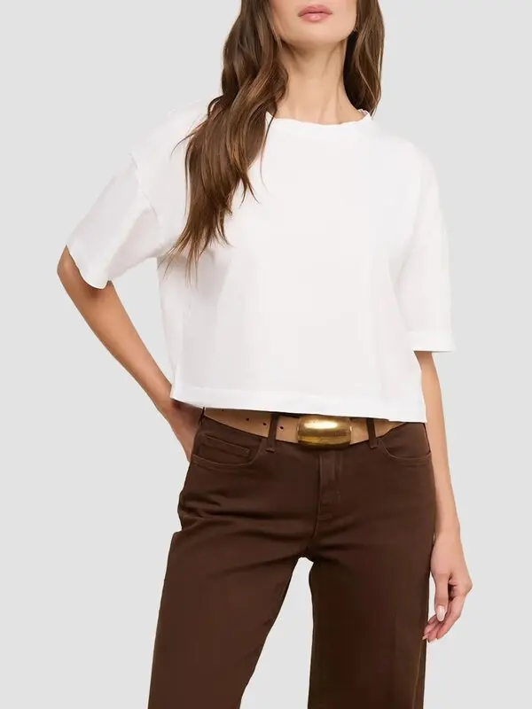 L'Agence Daria Cotton Crop T-shirt