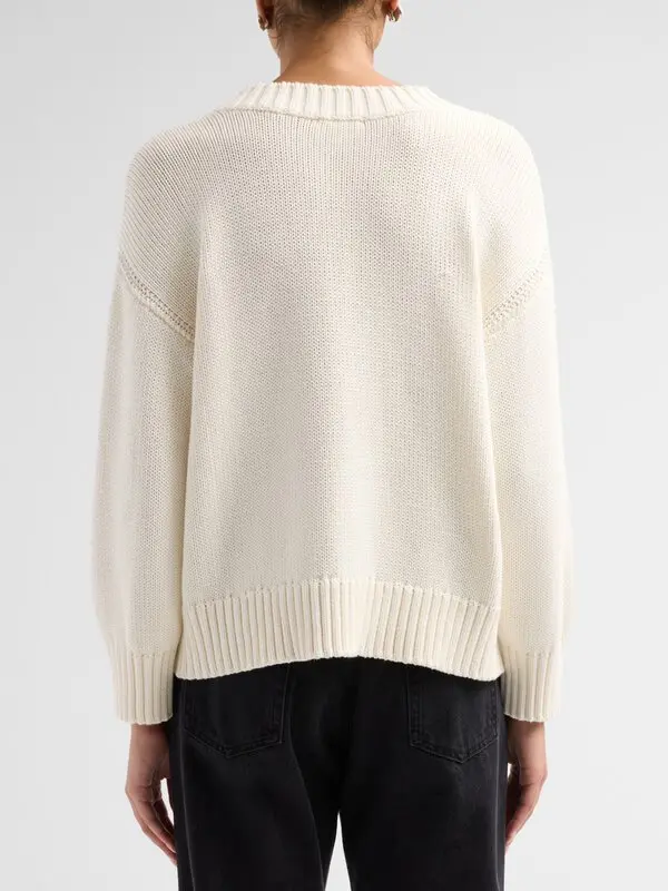 L'Agence Paxton Rib-knit Cotton Pullover Sweater