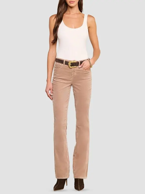 L'Agence Stevie Velvet High-rise Straight-leg Jeans