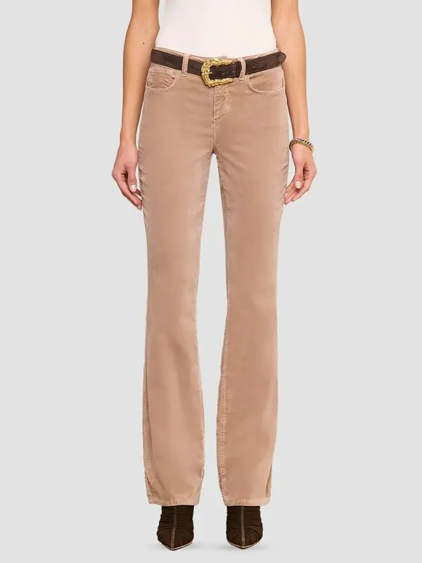 L'Agence Stevie Velvet High-rise Straight-leg Jeans
