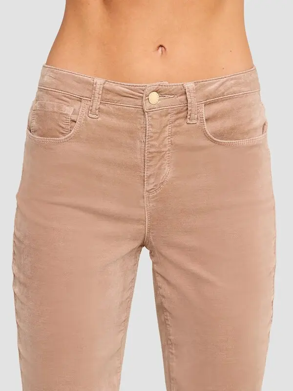 L'Agence Stevie Velvet High-rise Straight-leg Jeans