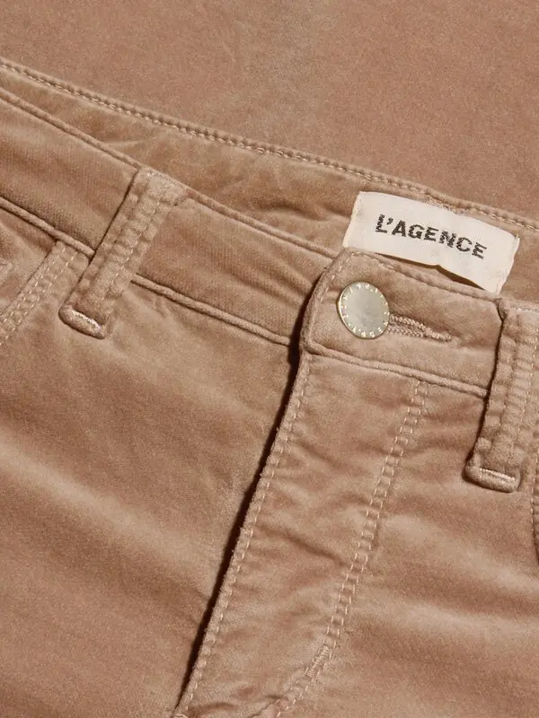 L'Agence Stevie Velvet High-rise Straight-leg Jeans