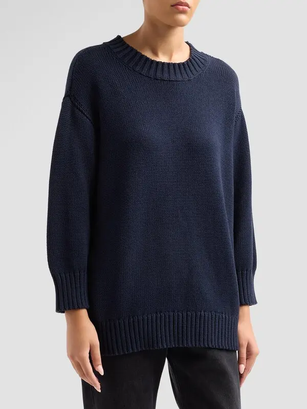 L'Agence Loden Cotton Crewneck Sweater