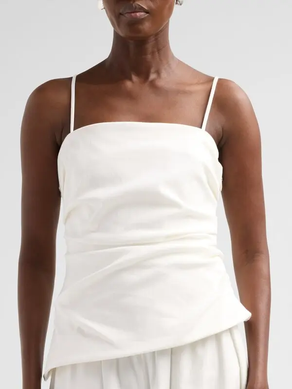 Simkhai Emerson Ruched Asymmetric Bustier Top