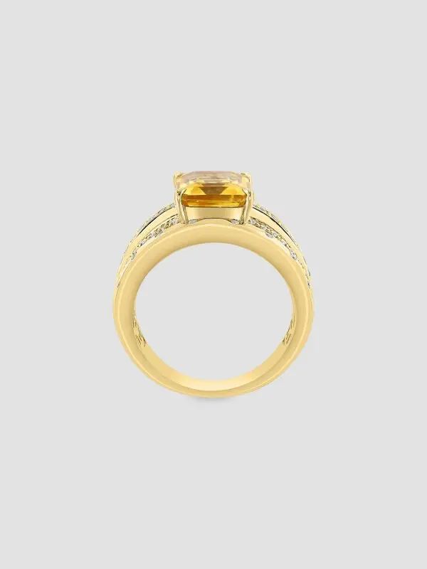 Saks Fifth Avenue Collection 14k Yellow Gold, Gemstone & 0.45 Tcw Diamond Multi-band Ring