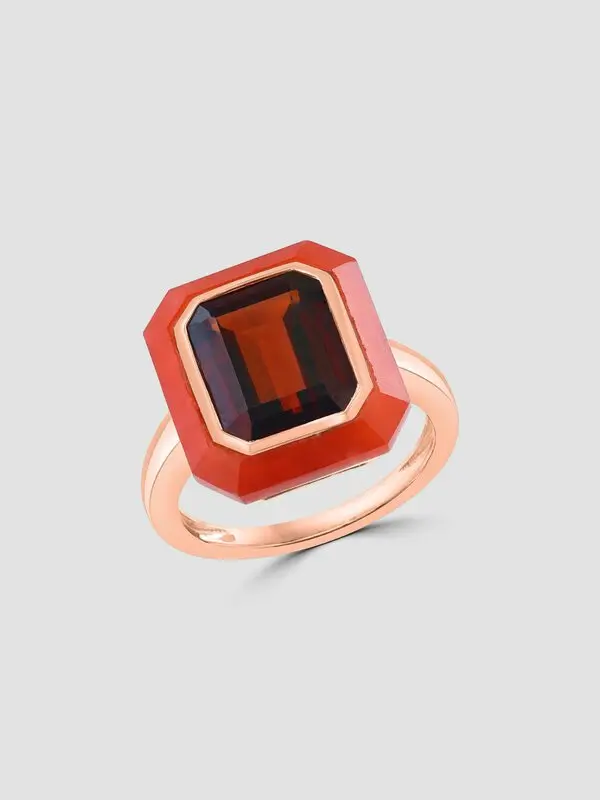 Saks Fifth Avenue Collection 14k Gold & Gemstone Ring - Red