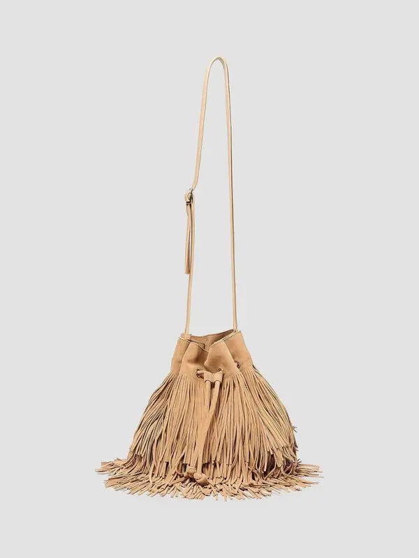 Simkhai Marena Fringed Suede Crossbody Bag