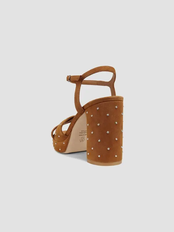 STUART WEITZMAN Dayna Sostud Suede Platform Sandals