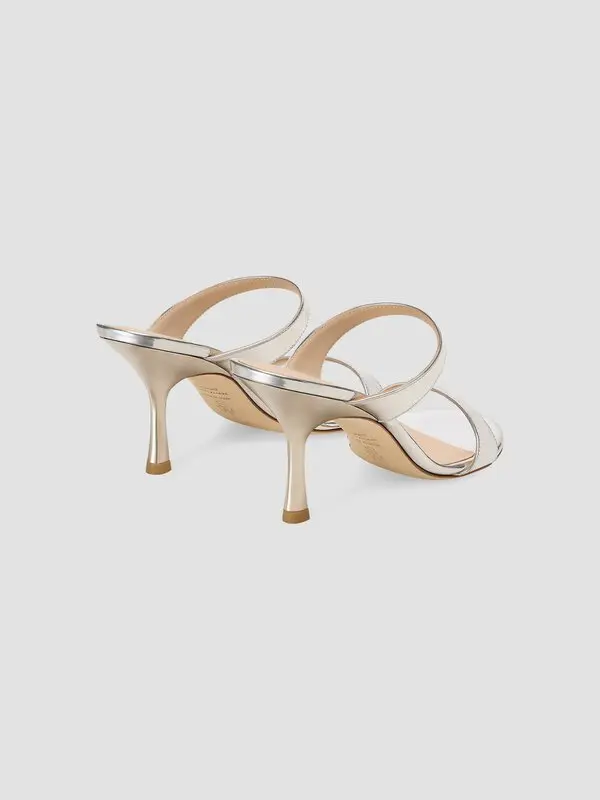 STUART WEITZMAN Nudist 85mm Patent Leather Sandals - Silver