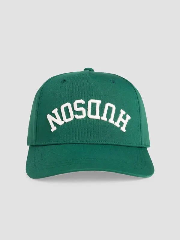 Hudson Jeans Embroidered Reverse Logo Baseball Cap - Forest