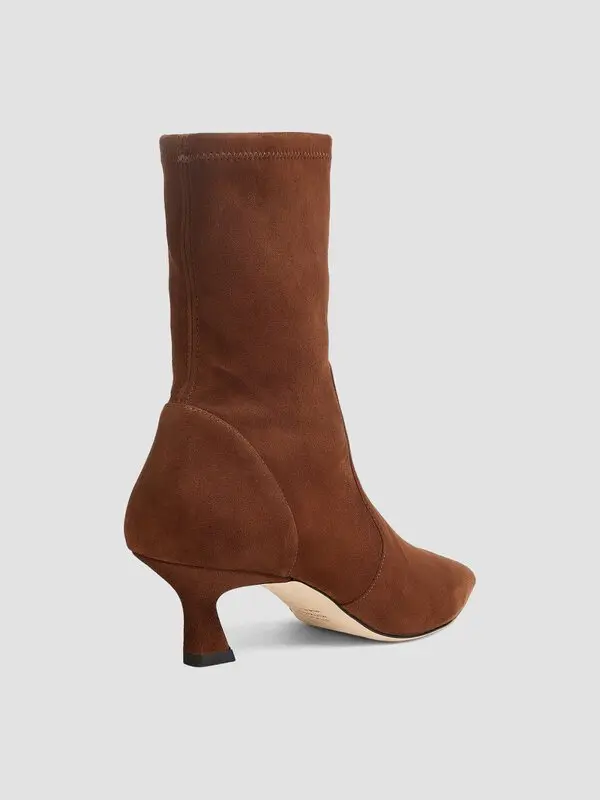STUART WEITZMAN Vinnie 50mm Suede Boots - Deep Coffee