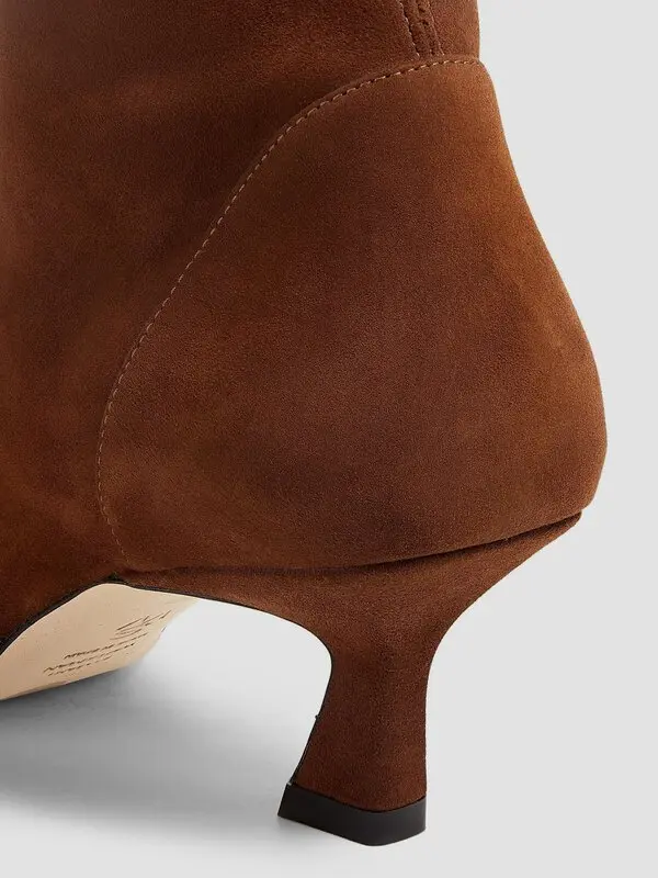 STUART WEITZMAN Vinnie 50mm Suede Boots - Deep Coffee