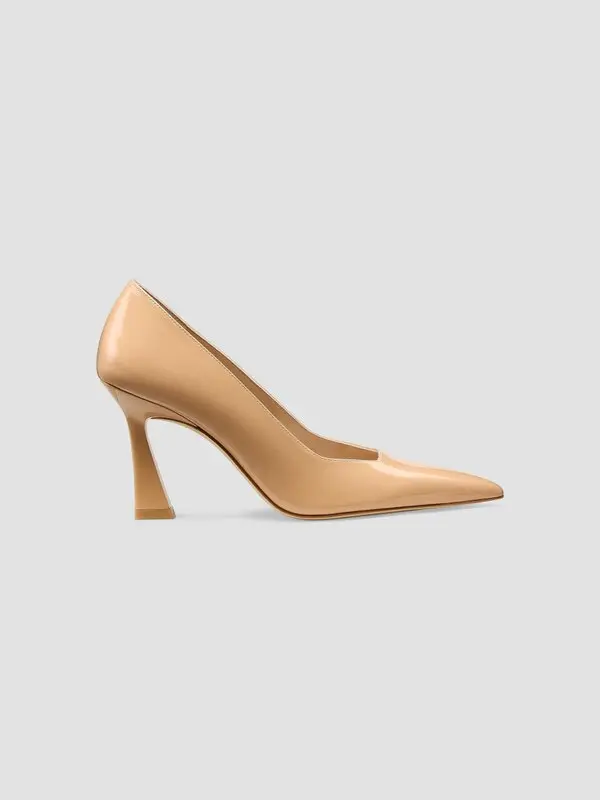 STUART WEITZMAN Vinnie 85mm Patent Leather Pumps - Adobe