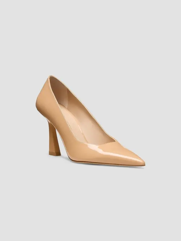 STUART WEITZMAN Vinnie 85mm Patent Leather Pumps - Adobe