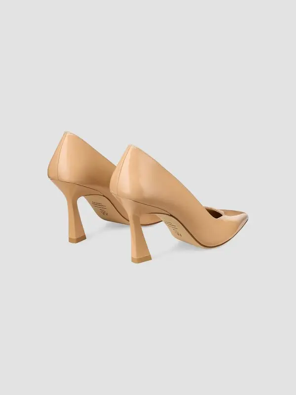 STUART WEITZMAN Vinnie 85mm Patent Leather Pumps - Adobe