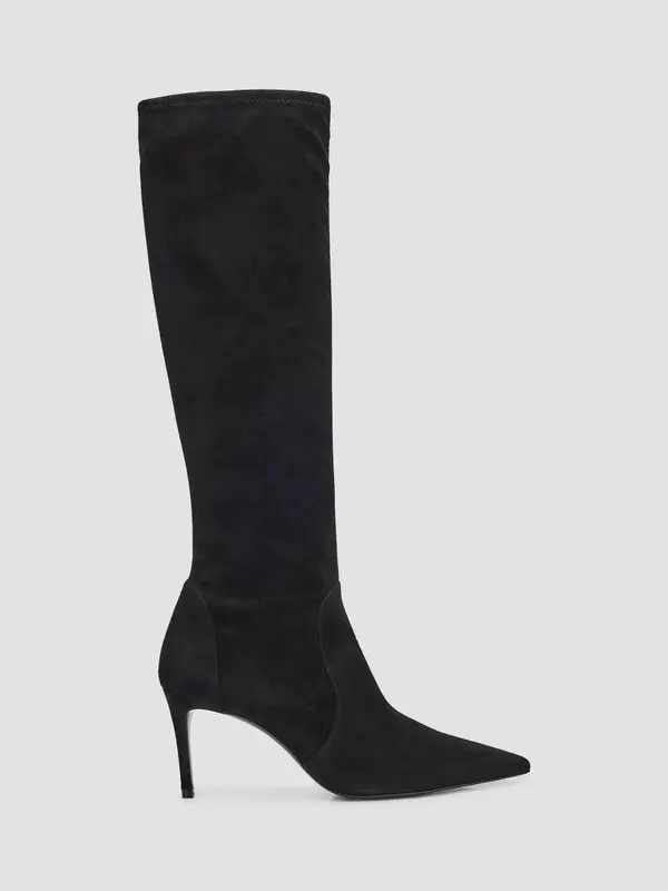 STUART WEITZMAN Power 75 75mm Suede Boots - Black