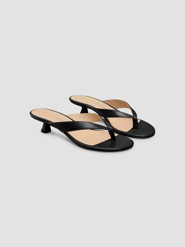 STUART WEITZMAN Rio Sleek 35mm Leather Sandals - Black