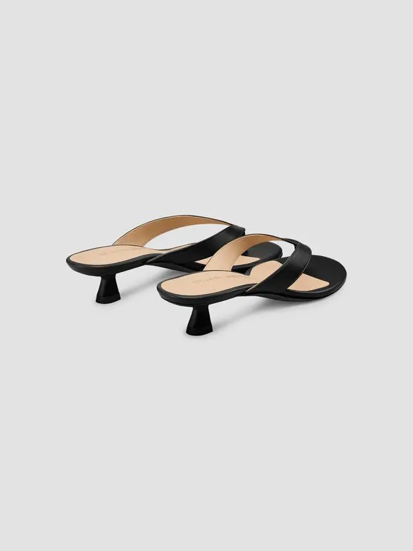 STUART WEITZMAN Rio Sleek 35mm Leather Sandals - Black