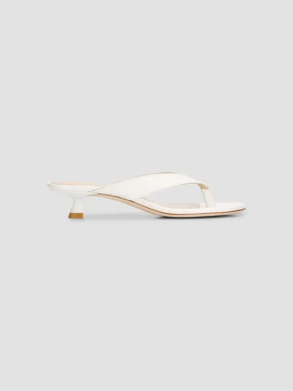 STUART WEITZMAN Rio Sleek 35mm Leather Sandals - Cream
