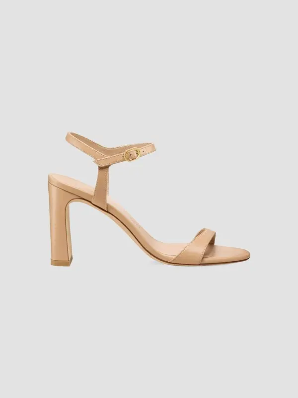STUART WEITZMAN Babette 85mm Leather Sandals - Adobe