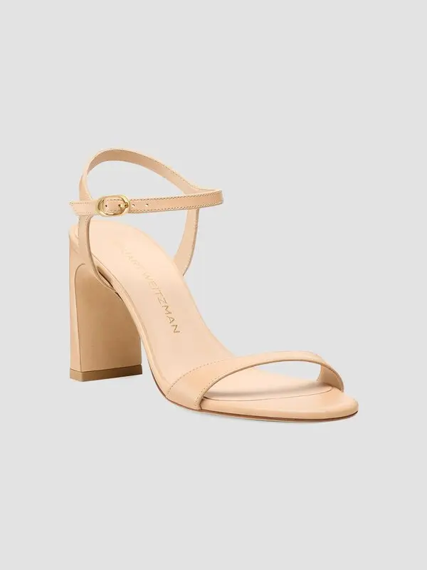 STUART WEITZMAN Babette 85mm Leather Sandals - Adobe