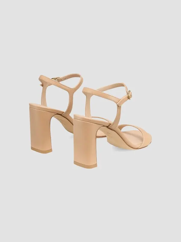 STUART WEITZMAN Babette 85mm Leather Sandals - Adobe