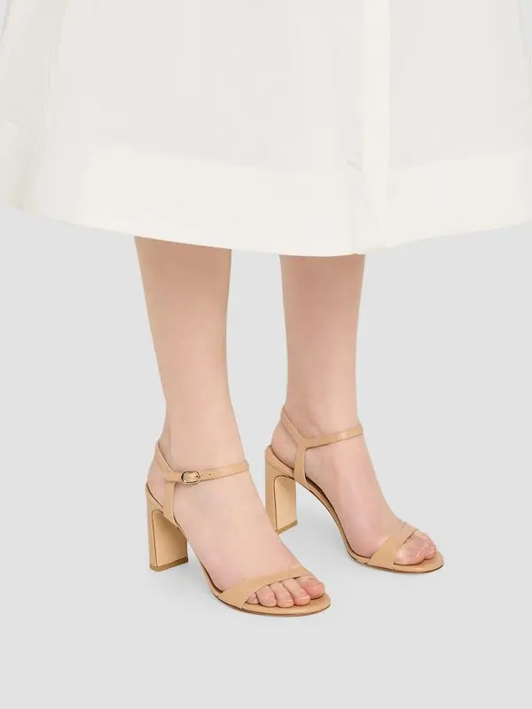 STUART WEITZMAN Babette 85mm Leather Sandals - Adobe