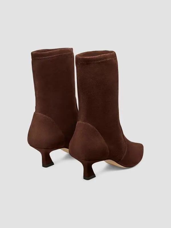 STUART WEITZMAN Vinnie 50mm Suede Ankle Boots - Walnut