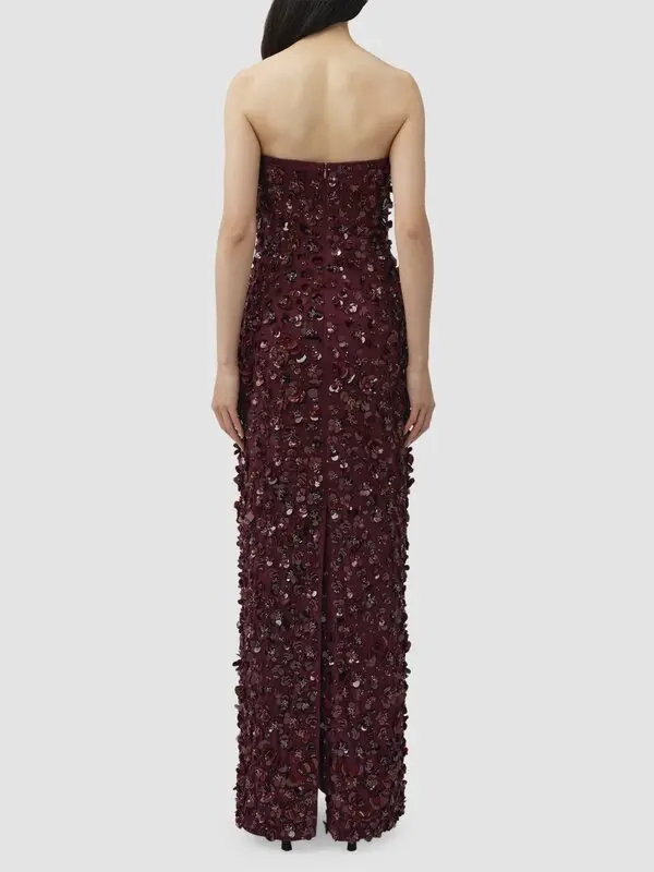 Simkhai Serafina Embellished Strapless Column Gown