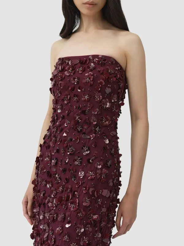 Simkhai Serafina Embellished Strapless Column Gown