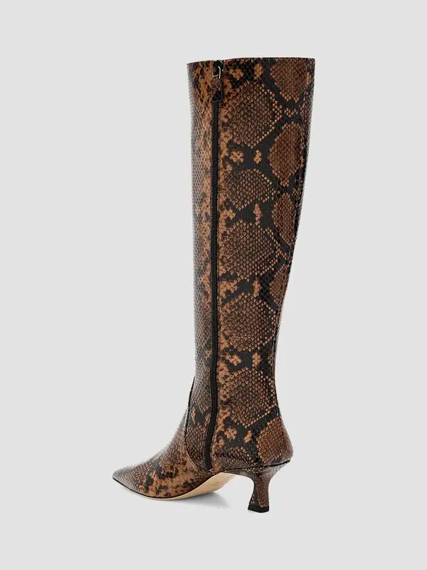 STUART WEITZMAN Vinnie 50mm Snake-embossed Leather Knee-high Boots
