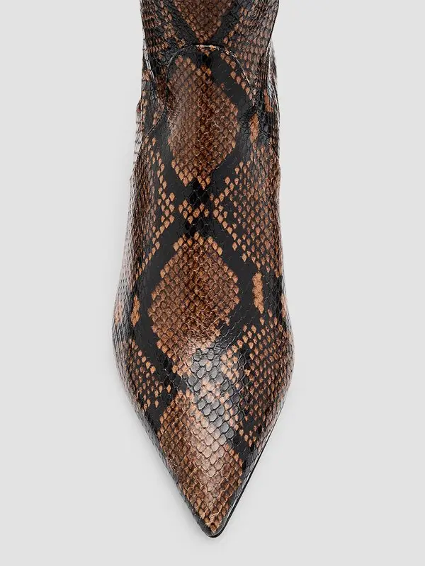 STUART WEITZMAN Vinnie 50mm Snake-embossed Leather Knee-high Boots