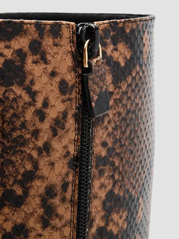 STUART WEITZMAN Vinnie 50mm Snake-embossed Leather Knee-high Boots