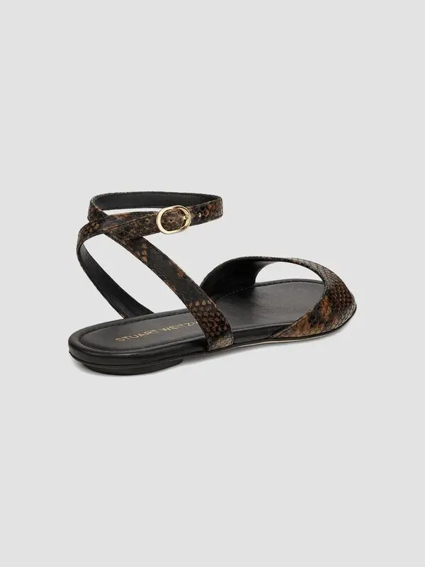STUART WEITZMAN Nudist Snakeskin-embossed Leather Sandals
