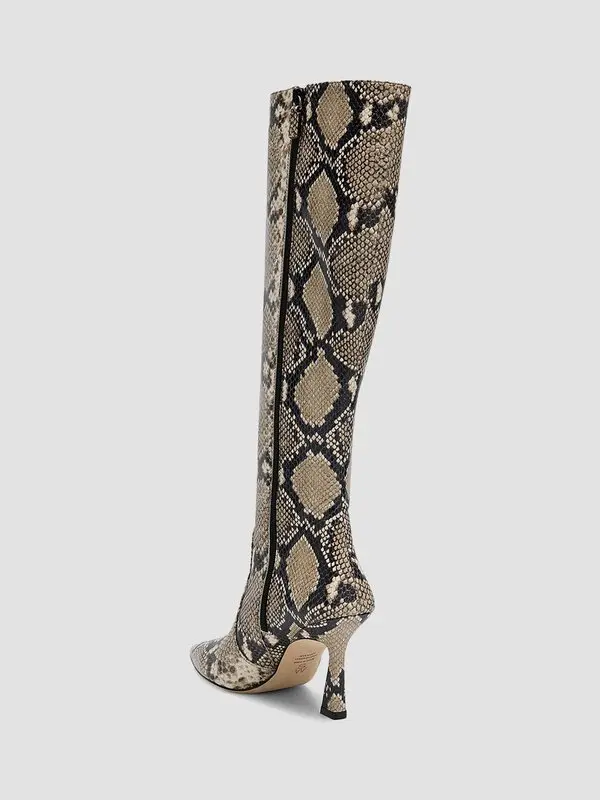 STUART WEITZMAN Vinnie 85mm -printed Leather Knee-high Boots