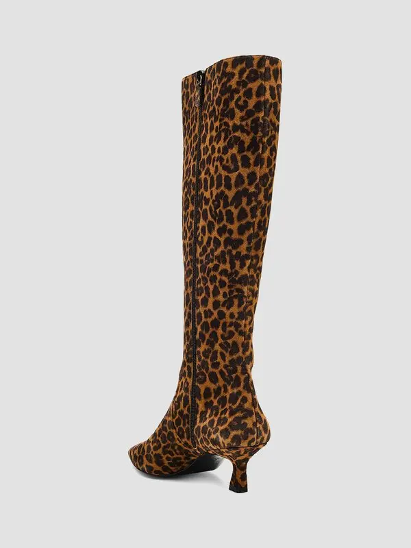STUART WEITZMAN Vinnie 50mm -print Suede Knee-high Boots