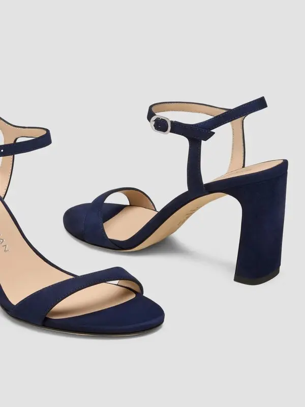 STUART WEITZMAN Babette 85mm Suede Sandals - Nice Blue