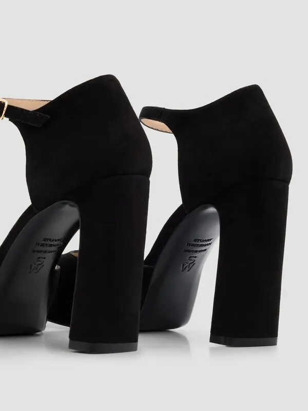 STUART WEITZMAN Babette Suede Platform Pumps - Black