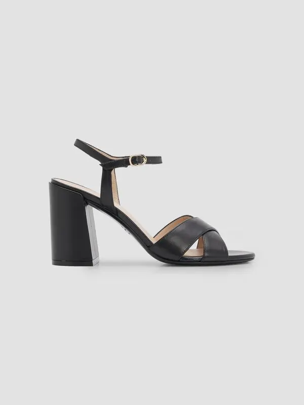 STUART WEITZMAN Alyssa 85mm Leather Block Sandals