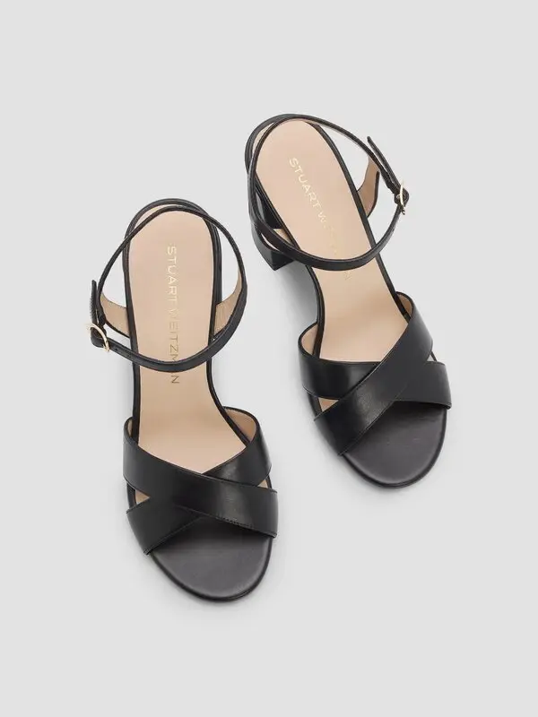 STUART WEITZMAN Alyssa 85mm Leather Block Sandals
