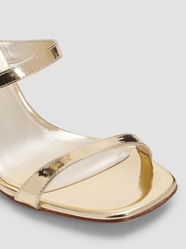 STUART WEITZMAN Vinnie 85mm Leather Wedge Sandals - Platino