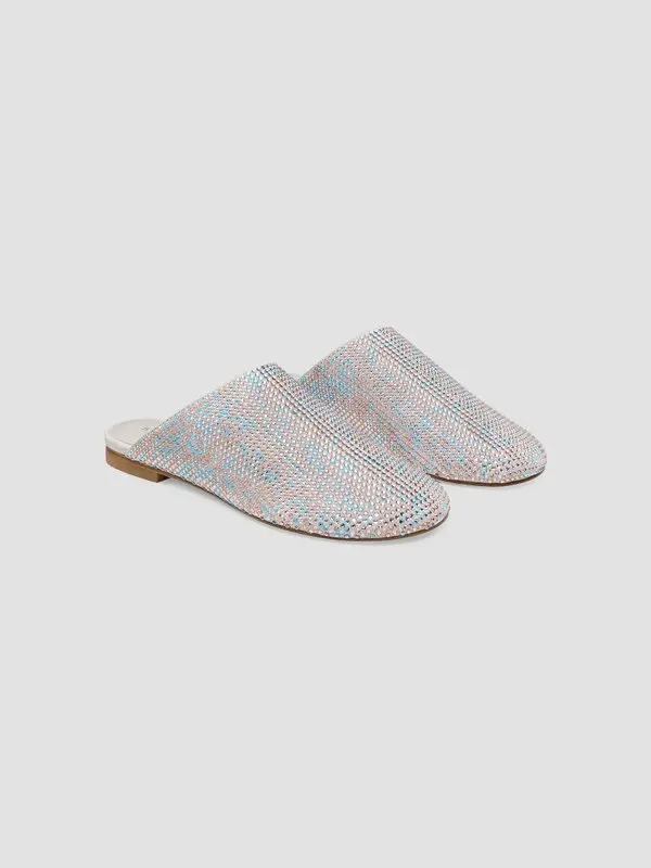 STUART WEITZMAN Talia Shine Mules - Perla