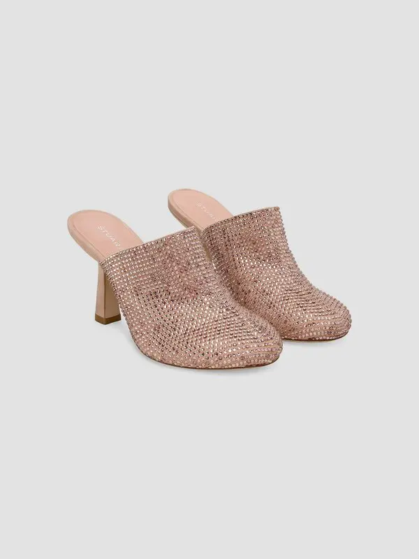 STUART WEITZMAN Talia Shine 85mm Mules