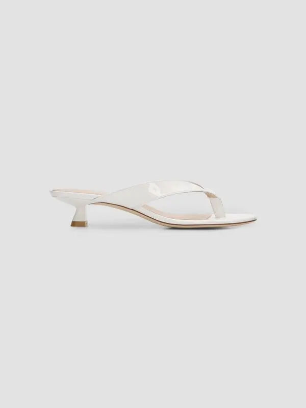 STUART WEITZMAN Rio Sleek 35mm Kitten-heel Sandals - Blanco