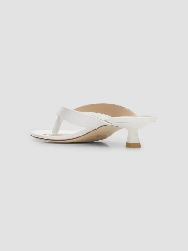 STUART WEITZMAN Rio Sleek 35mm Kitten-heel Sandals - Blanco