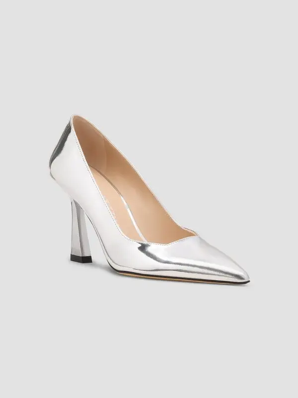 STUART WEITZMAN Vinnie 85mm Leather Pumps - Silver