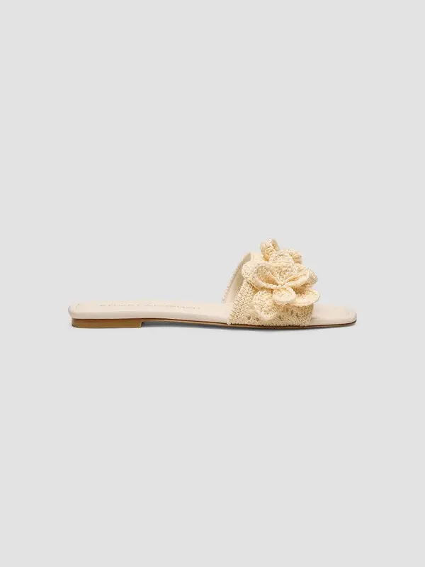 STUART WEITZMAN Lotus Crocheted Sandals - Chalk