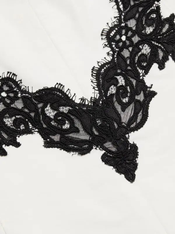 Simkhai Minna Contrast Lace Appliqué Mini Dress