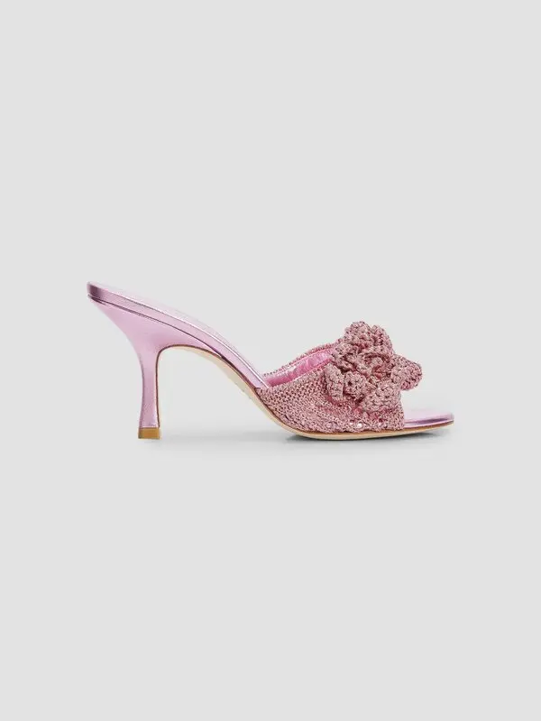 STUART WEITZMAN Lotus 85mm Crochet Sandals - Soft Rose