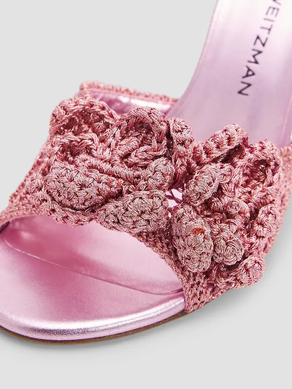 STUART WEITZMAN Lotus 85mm Crochet Sandals - Soft Rose